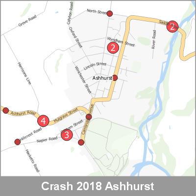 2018 Crashes Ashhurst - Digital Maps