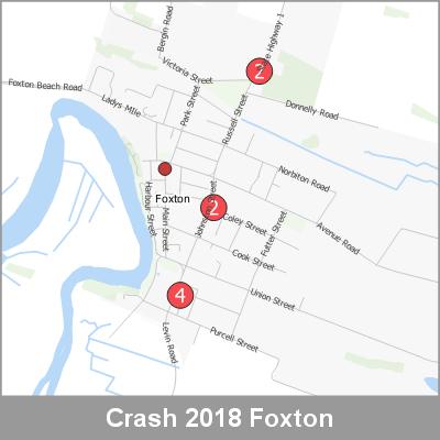 2018 Crashes Foxton - Digital Maps