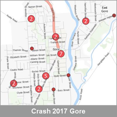 2017 Crashes Gore - Digital Maps