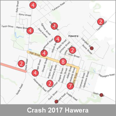 2019 Crashes Hawera - Digital Maps