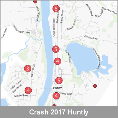2017 Crashes Huntly - Digital Maps