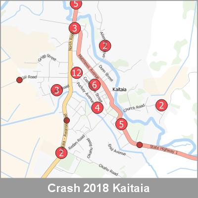 2018 Crashes Kaitaia - Digital Maps