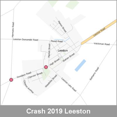 2019 Crashes Leeston - Digital Maps