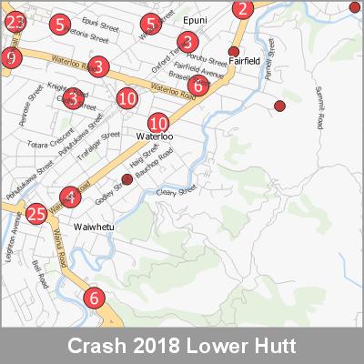 2018 Crashes Lower Hutt - Digital Maps