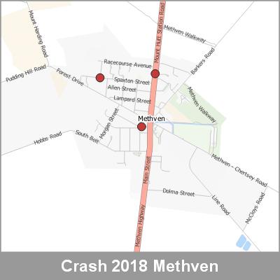 2018 Crashes Methven - Digital Maps