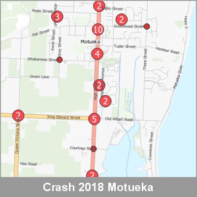 2018 Crashes Motueka - Digital Maps