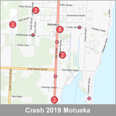 2019 Crashes Motueka - Digital Maps
