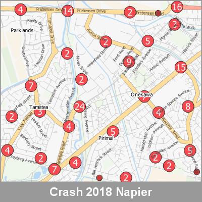 2018 Crashes Napier - Digital Maps