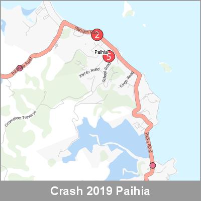 2019 Crashes Paihia - Digital Maps