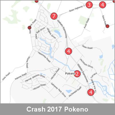 2017 Crashes Pokeno - Digital Maps