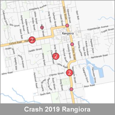 2019 Crashes Rangiora - Digital Maps