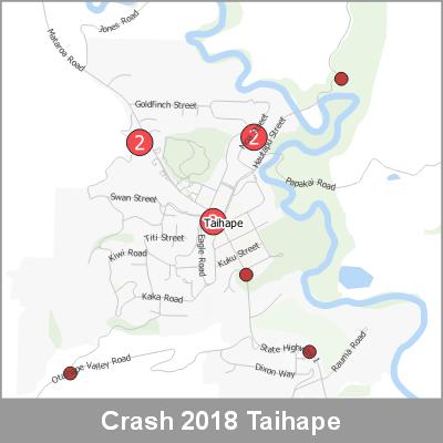 2018 Crashes Taihape - Digital Maps