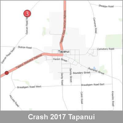2017 Crashes Tapanui - Digital Maps