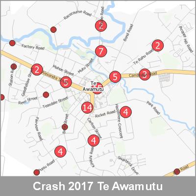 2017 Crashes Te Awamutu - Digital Maps