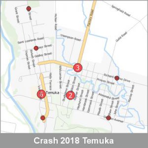 2018 Crashes Temuka - Digital Maps