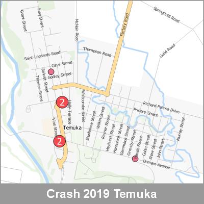 2019 Crashes Temuka - Digital Maps