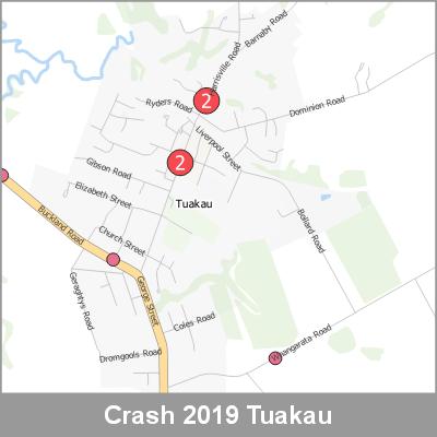 2019 Crashes Tuakau - Digital Maps