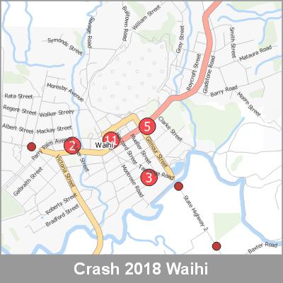 2018 Crashes Waihi - Digital Maps
