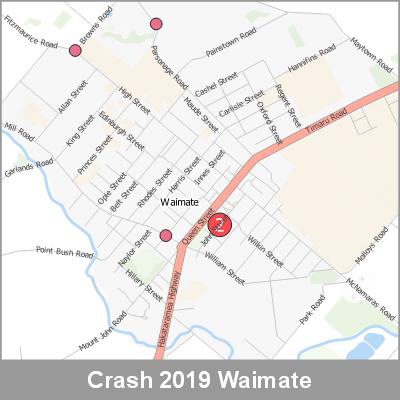 2019 Crashes Waimate - Digital Maps
