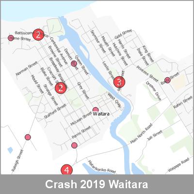 2019 Crashes Waitara - Digital Maps