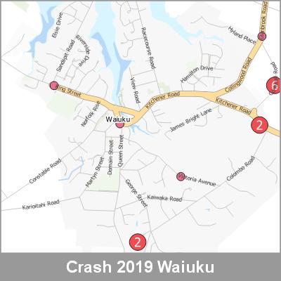 2019 Crashes Waiuku - Digital Maps