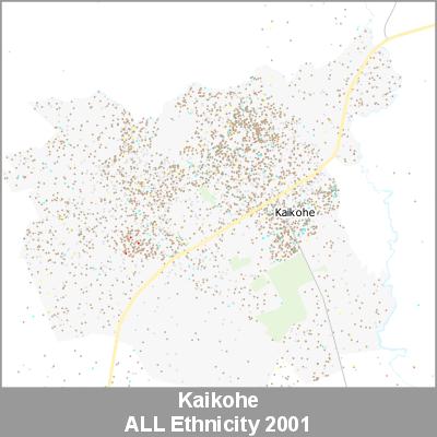 2001 ALL Ethnicity Kaikohe - Digital Maps