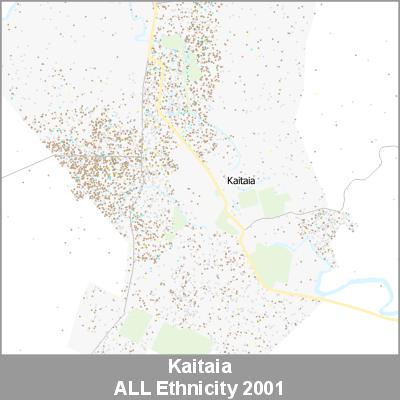 2001 ALL Ethnicity Kaitaia - Digital Maps