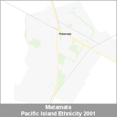 2001 Pacific Ethnicity Matamata - Digital Maps
