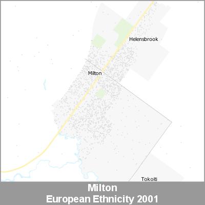 2001 European Ethnicity Milton - Digital Maps