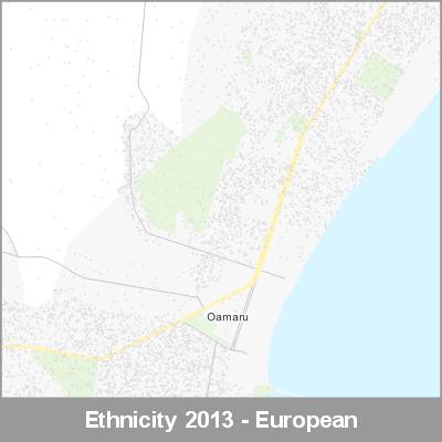 2013 European Ethnicity Oamaru - Digital Maps