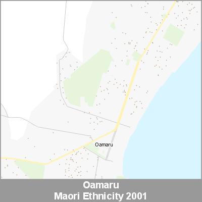 2001 Maori Ethnicity Oamaru - Digital Maps