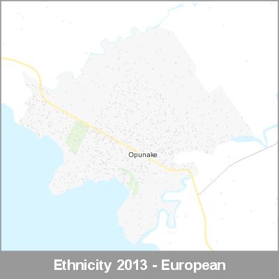 2013 European Ethnicity Opunake - Digital Maps