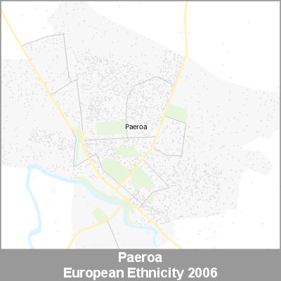 2006 European Ethnicity Paeroa - Digital Maps