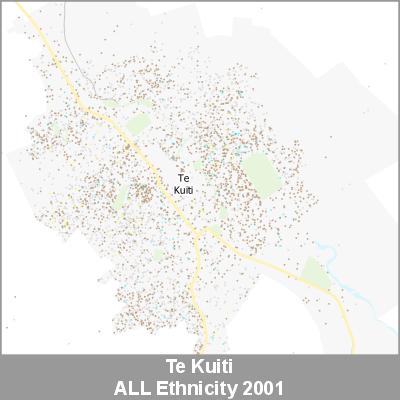 2001 ALL Ethnicity Te Kuiti - Digital Maps