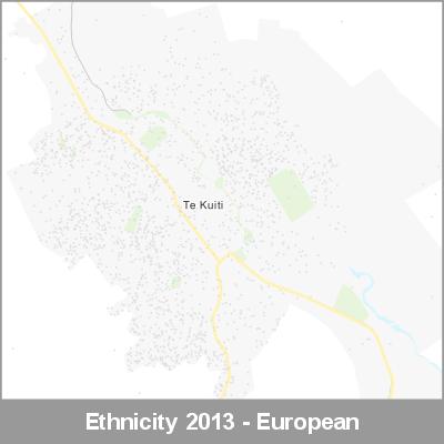 2013 European Ethnicity Te Kuiti - Digital Maps