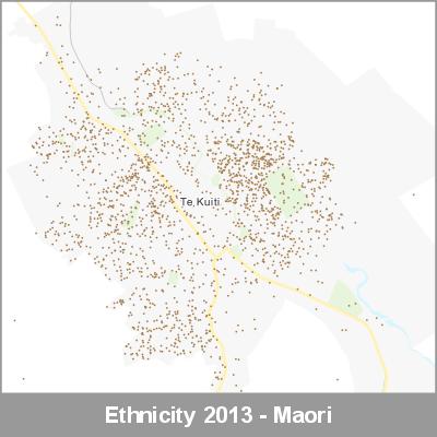 2013 Maori Ethnicity Te Kuiti - Digital Maps