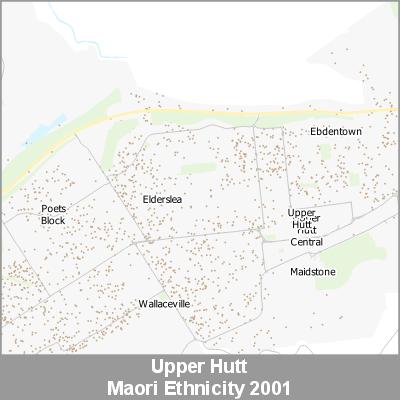 2001 Maori Ethnicity Upper Hutt - Digital Maps