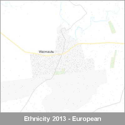 2013 European Ethnicity Waimauku - Digital Maps