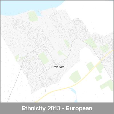2013 European Ethnicity Waitara - Digital Maps
