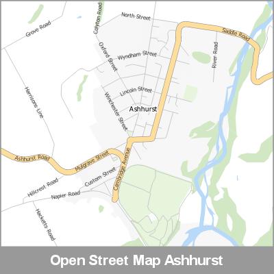 2020 Street Map Ashhurst - Digital Maps