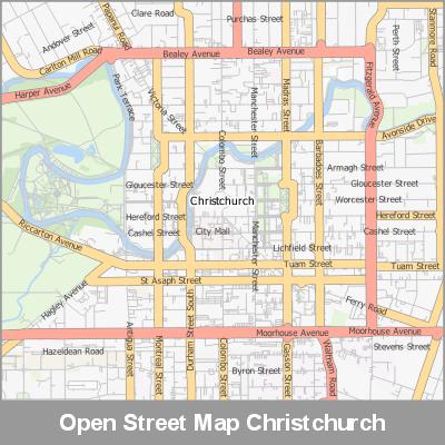2020 Street Map Christchurch - Digital Maps