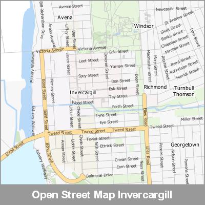 2020 Street Map Invercargill - Digital Maps