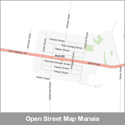 2020 Street Map Manaia - Digital Maps