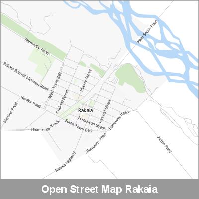 2020 Street Map Rakaia - Digital Maps