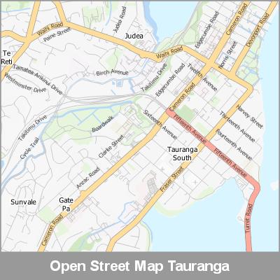 2020 Street Map Tauranga - Digital Maps