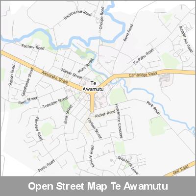 2020 Street Map Te Awamutu - Digital Maps