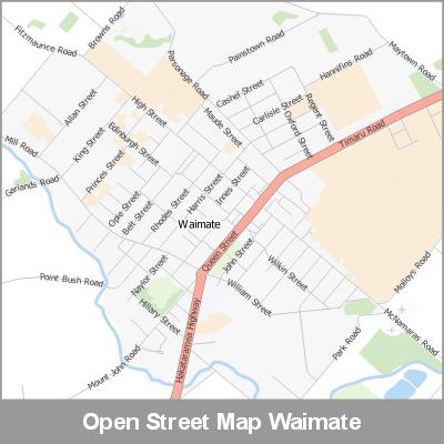 2020 Street Map Waimate - Digital Maps