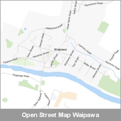 2020 Street Map Waipawa - Digital Maps