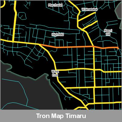 2020 Tron Map Timaru - Digital Maps